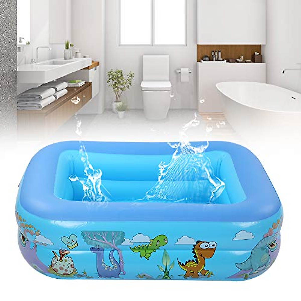 01 Inflatable Pool, Plastic Pool Swimming Pool Outdoor Swim Pools for Baby Toddler Adults for Backyard Garden Outdoor