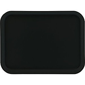 Carlisle FoodService Products 1410FG004 Glasteel Fiberglass Cafeteria/Fast Food Tray, NSF Certified, 13 3/4" Length x 10 5/8" Width, Black (Pack of 12)