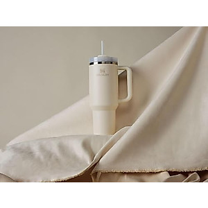 Stanley Quencher H2.0 Tumbler with Handle and Straw 40 oz | Flowstate 3-Position Lid | Cup Holder Compatible for Travel | Insulated Stainless Steel Cup | BPA-Free | Cream 2.0