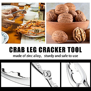 93 Pcs Seafood Tools Set Crab Leg Crackers and Tools Includes 30 Crab Crackers, 30 Crab Leg Forks, 30 Lobster Shellers, 2 Seafood Scissors and 1 Storage Bag Nut Cracker Set for Seafood Party Supplies