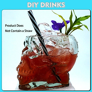 GXFCCYXT 2 Pieces Halloween Skull Glass Wine Glass -12oz/350ml Unique Cocktail Glasses Funny Clear Skull Cup for Cocktail Margarita Whiskey Juice Holiday Decorations Gifts Or Themed Party