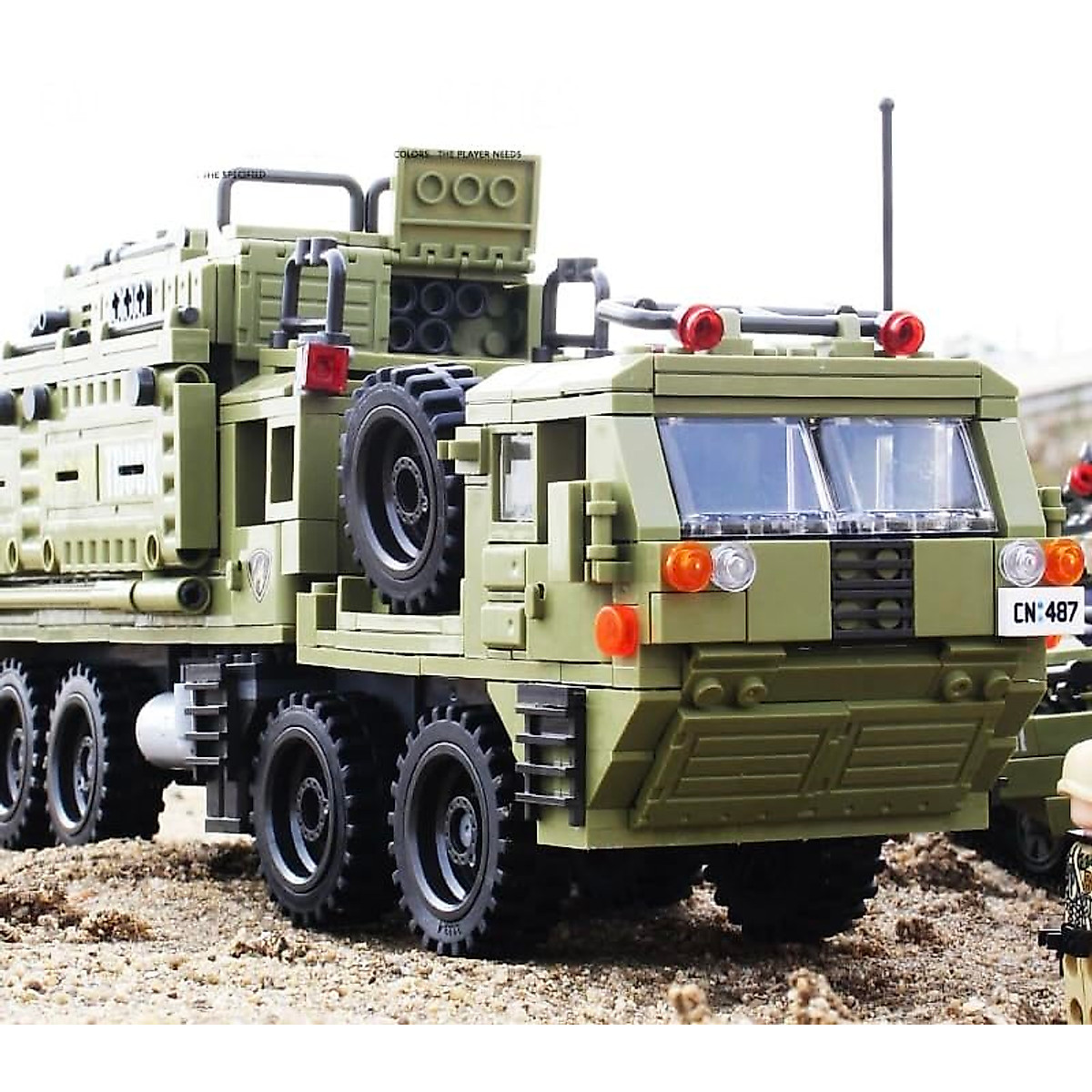 General Jim's Military Brick Building Set - WW2 Military Scorpion Heavy Missile Truck Vehicle for World War 2, History and Building Blocks Enthusiasts Including Teens and Adults