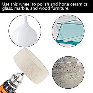 75 mm Felt Polishing Buffing Wheel, 3 inch Wool Polishing Wheel for use with Cerium Oxide Polishing Powder By STARVAST