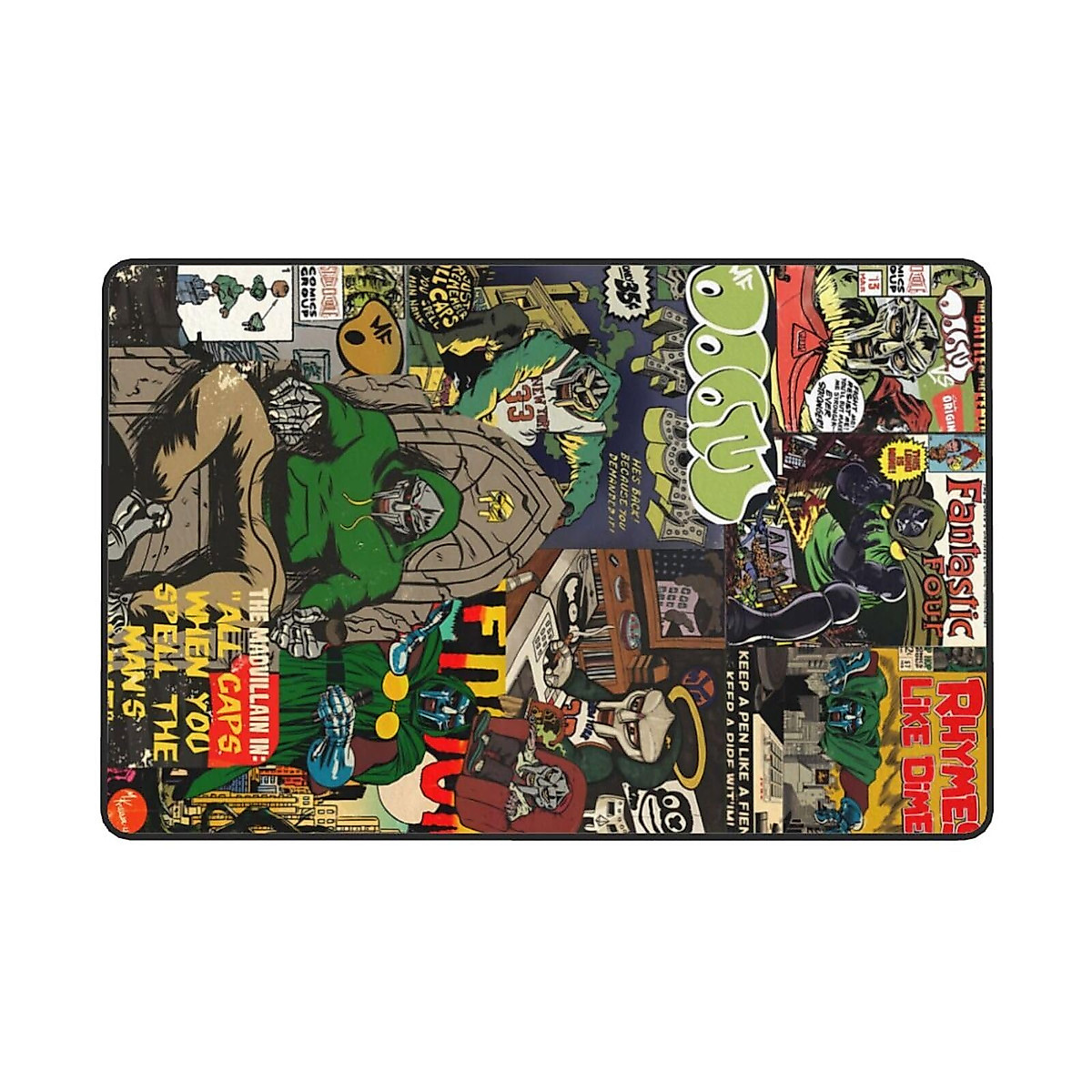 QANCOSI MF Rapper Doom Area Rugs Anti-Slip Ultra Soft Floor Mat Big Rug for Bedroom Living Room Kitchen Home Decor Outdoor/Indoor 60x39 inches