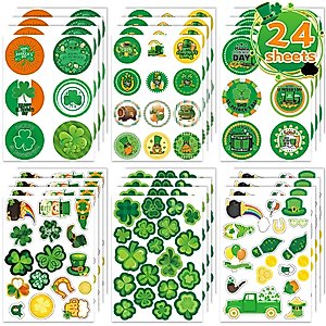 MISS FANTASY St Patricks Day Stickers Shamrock Stickers St. Patrick's Day Stickers for Kids Bulk Saint Patricks Day Stickers St Patrick Stickers for Kids St Pattys Day Party Favors