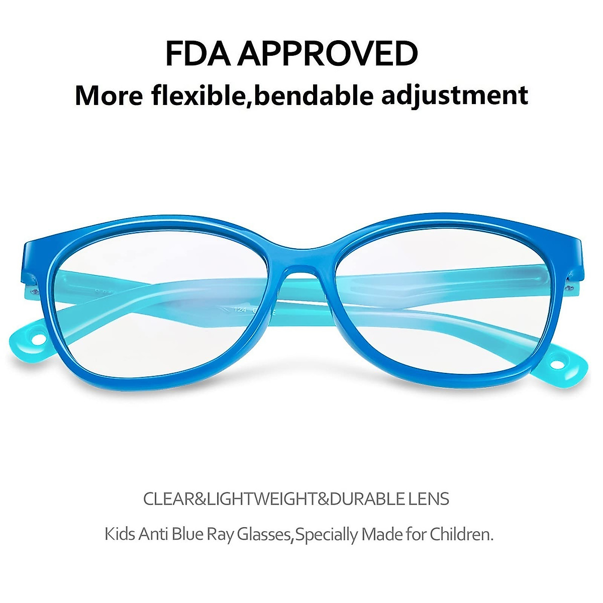 SEEAFUN Blue Light Glasses for Kids Girls Boys with Cute Car Case, UV400 Protection, Anti Blue Ray Age3-12