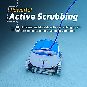 Dolphin Proteus DX4 Automatic Robotic Pool Vacuum Cleaner Includes Caddy for Easy to Transport and Storage, Ideal for In-Ground Pool up to 50 FT in Length