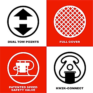 Airhead Chariot Warbird 3, 1-3 Rider Towable Tube for Boating