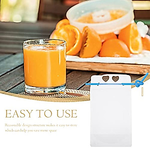 UPKOCH Clear Drink Pouches Bags Smoothie Bags Reclosable Zipper Heavy Duty Hand- held Translucent Stand- up Plastic Pouches Bags Drinking Bags Bottom Gusset with 100pcs Straws