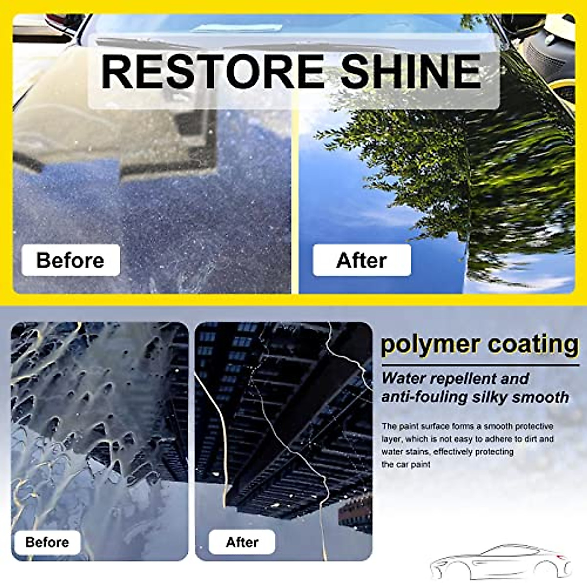 2PCS Car Scratch Removal Spray, Nano Spray for Cars, Car Nano Repairing Spray, Protection & Swirl Remover Polish, Scratch Removal for All Car Body, Removes Any Scratch and Mark