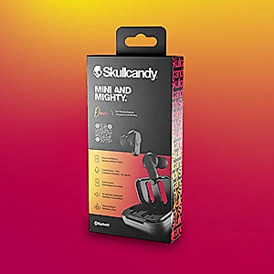 Skullcandy Dime True Wireless In-Ear Bluetooth Earbuds Compatible with iPhone and Android / Charging Case and Microphone / Great for Gym, Sports, and Gaming, IPX4 Water Dust Resistant - Black