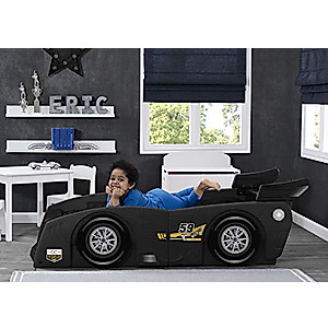 Delta Children Grand Prix Race Car Toddler & Twin Bed - Made in USA, Black