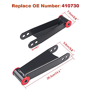 JDMON 2-3 inch Rear Drop Shackle Kit Compatible with Chevy CMC Silverado Sierra 1500HD 2500HD 3500HD 2001-2010 2WD 4WD Suspension Lowering Shackles Replace 410730