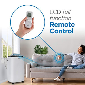 BLACK+DECKER 12,000 BTU Portable Air Conditioner with Remote Control, White