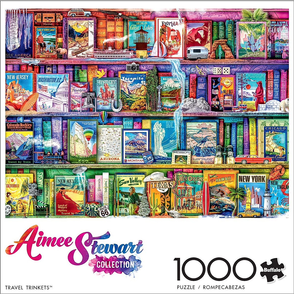 Buffalo Games - Aimee Stewart - Travel Trinkets - 1000 Piece Jigsaw Puzzle
