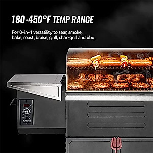 Z GRILLS Pellet Grill & Smoker 600D3E 2023 Upgraded with PID Controller, Direct Flame Access, and Enclosed Storage Cabinet, 572 Sq In Cooking Area