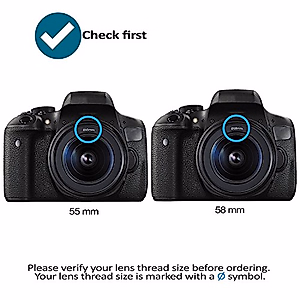 55mm and 58mm Digital Tulip Flower Lens Hood for Nikon D3500, D5600, D3400 DSLR Camera with Nikon 18-55mm f/3.5-5.6G VR AF-P DX and Nikon 70-300mm f/4.5-6.3G ED