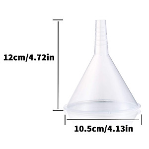 Young4us Plastic Funnel Set, 3 Pcs Lab PP Funnels, 100mm x 2, 75mm x 2, 50mm x 2 (Pack of 3)