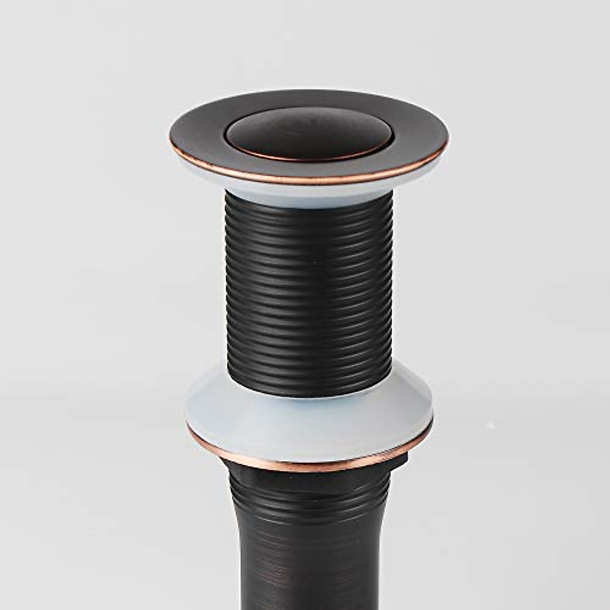 Oil Rubbed Bronze Pop Up Drain with Detachable Basket, Bathroom Vessel Lavatory Vanity Faucet Sink Drain Stopper, ORB Without Overflow