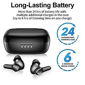xiwxi Bluetooth Wireless Earbuds,Immersive Sound Premium Deep Bass Hi-Fi Stereo Headset IPX8 Waterproof Bluetooth 5.3 Ear Buds with 4 Mics Call Noise Cancelling Lightweight Earphones for iOS,Android