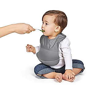 OXO Tot Roll-Up Bib- Gray