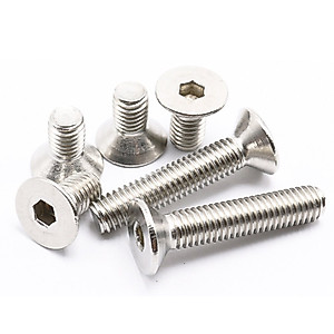 M5 Flat Countersunk Head Socket Screws,Pack 20-Piece,Stainless Steel,Full Thread,Right Hand,Metric (M5 x 100mm)