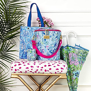 Lilly Pulitzer Insulated Soft Beach Cooler with Adjustable/Removable Strap and Double Zipper Close, Lion Around