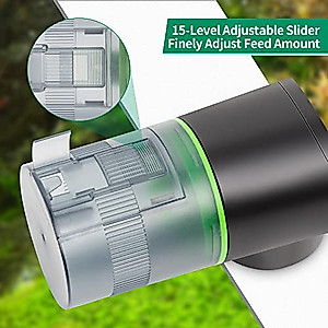 Ycozy Automatic Fish Feeder Rechargeable with USB Cable Moisture-Proof Intelligent Electric Fish/Turtle Feeder for Aquarium & Fish Tank Intelligent Timer Fish Food Dispenser for Vacation | Navi-EV