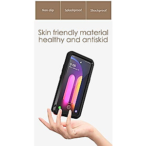LOVE MEI Metal Case for LG V60/LG V60 ThinQ, Heavy Duty Robust Military Bumper Aluminum Metal Case Dustproof Shockproof Splashproof Full Body Protection Case Cover with Tempered Glass (Black)