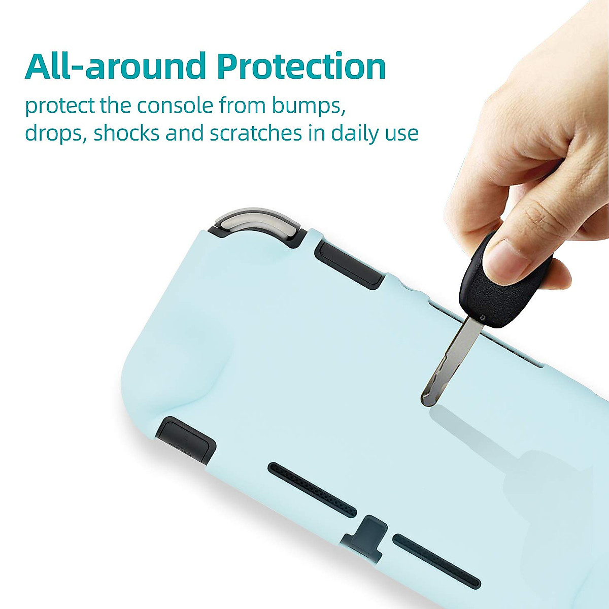 GeekShare Protective Case Compatible with Nintendo Switch Lite, Ergonomic Protective Grip Cover for Switch Lite (Blue)