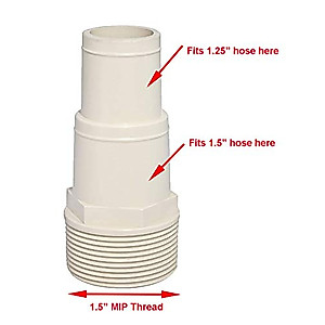 ATIE Universal 1.25"/1.5" Combo Pool Hose Adapter SPX1091Z7, SPX1091Z4 Replacement for Above-ground Pool Pump, Filter, Skimmer, Compatible with Hayward Wide Mouth Skimmer and Chlorine Feeder (3 Pack)