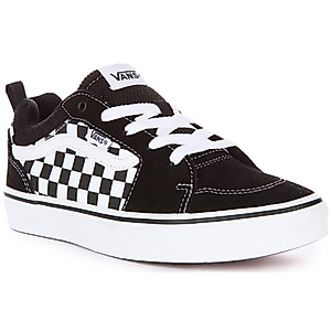 Vans YT Filmore Sneaker, Checkerboard Black White, 4 US Unisex Big Kid