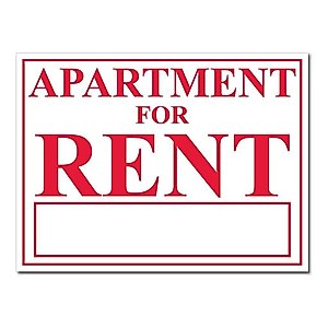 VictoryStore Realtor Yard Signs: Apartment for Rent Sign - Set of 2-18 inches x 24 inches - Two Sided - Great for Renting Apartment Includes 4 Stakes