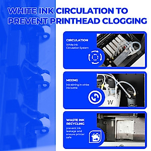 PUNEHOD A3 DTF Printer,L1800 T-Shirt Transfer Printer with White Ink Circulatory for DIY Direct Print T-Shirts, Hoodie,Fabrics (DTF Printer + Oven)