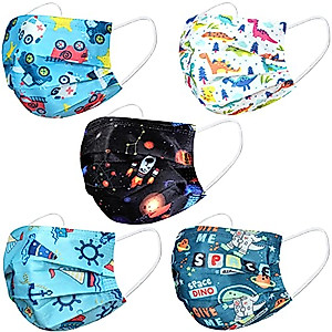 EllieHouse Kids Face_Mask Childrens 50PCS Earloop Breathable Kids Face_Mask,3Ply Breathable & Comfortable Anti Dust Face Mouth Filter Tools for Children…