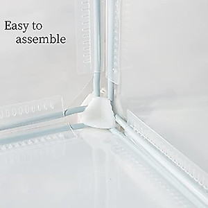 LURIVA Transparent Clear Small Animal Playpen, Guinea Pig Cages, Puppy Dog Pet Rabbit Bunny Indoor Outdoor Fence Pen Enclosure, White Plastic Playpen,12 X 12 Inch, Panels