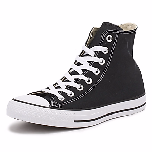 Converse Clothing & Apparel Chuck Taylor All Star Canvas High Top Sneaker, Black/White, 11 Women/9 Men