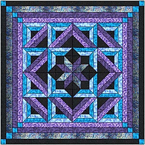 Material Maven Easy Quilt Kit Twilight/Precut/Ready to Sew!! Multi Color 69x69