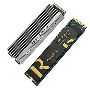 Reletech P400 M.2 1000G SSD, up to 3400MB/S PCIe3.0×4 NVMe Independent Cache Internal Hard Disk with Heatsink for Laptop Desktop (1TB lite)