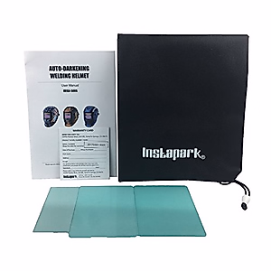 Instapark ADF Series GX-500S Solar Powered Auto Darkening Welding Helmet with Adjustable Shade Range #9 - #13 (American Eagle)