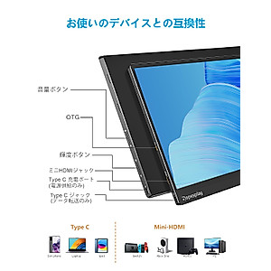 Touchscreen Portable Monitor for Laptop with 10800mAh Battery, 15.6" FHD 1080P Second Laptop Monitor Extender for Laptop, Desktop, MacBook, Phones, Tablet, PS4/5, Xbox, Switch (NO Touch on iPhone)