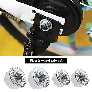 eMagTech 24PCS Bike Wheel Axle Nut & Safety Washer Kit M10 M9.5 M8 Bicycle Hub Flanged Axle Nut for Mountain Bike Road Bike Front and Rear Bike Wheel Axle