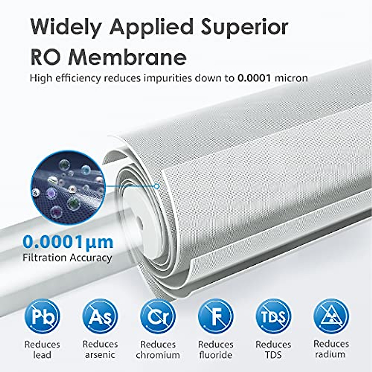 Waterdrop WD-G3P800-N2RO Filter, Replacement for WD-G3P800-W Reverse Osmosis System, 2-year Lifetime, Reduce PFAS