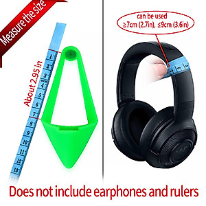 Glow in Dark Silicone Cat Kitty Ears Lovely Fluorescent Cat Ears Compatible for Bose/Razer/HyperX/Corsair/SteelSeries Arctis/Edifier Gaming Headphones (Green)