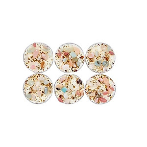 Self Love Candle by New Moon Beginnings - Negative Energy Cleansing - Handmade Aromatherapy Soy Candle - Dried Flower, Herb, & Crystal Candle - Set of 6 Tealights