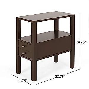 Christopher Knight Home Timber END Table, Dark Walnut