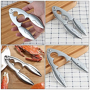 BESTonZON Pecan Cookies Nutcracker Tool of 2 Crab Leg Crackers metal walnut opener chestnut opener nut funnel Tools Lobster Crackers Pecan Cookies Nutcracker Tool