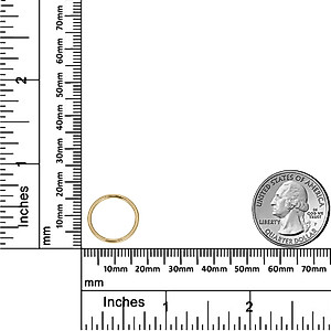 AVORA 10K Yellow Gold Plain Band Stackable Ring - Size 3