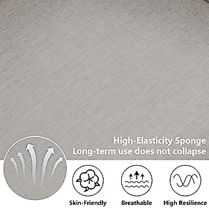 SHUIBAOBAO Loveseat Sofa, Upholstered Love Seat Couch Living Room Furniture Modern Sofa Couch Polyester Fabric Two Seater Comfy Couch Tool-Free Assembly for Bedroom, Apartment Small Spaces (Beige)