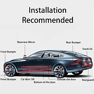 DGSL Car Door Edge Guards Door Sill Protector 5D Carbon Fiber Car Wrap Film Vinyl Automotive Wrap Film Car Door Sill Protection Film Anti-Collision Fits for Most Car (2.7In x 33Ft, Black)